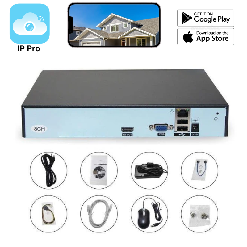 8 Channel IP Pro Onvif CCTV Home Surveillance Security Camera NVR System | Polar Tech Australia