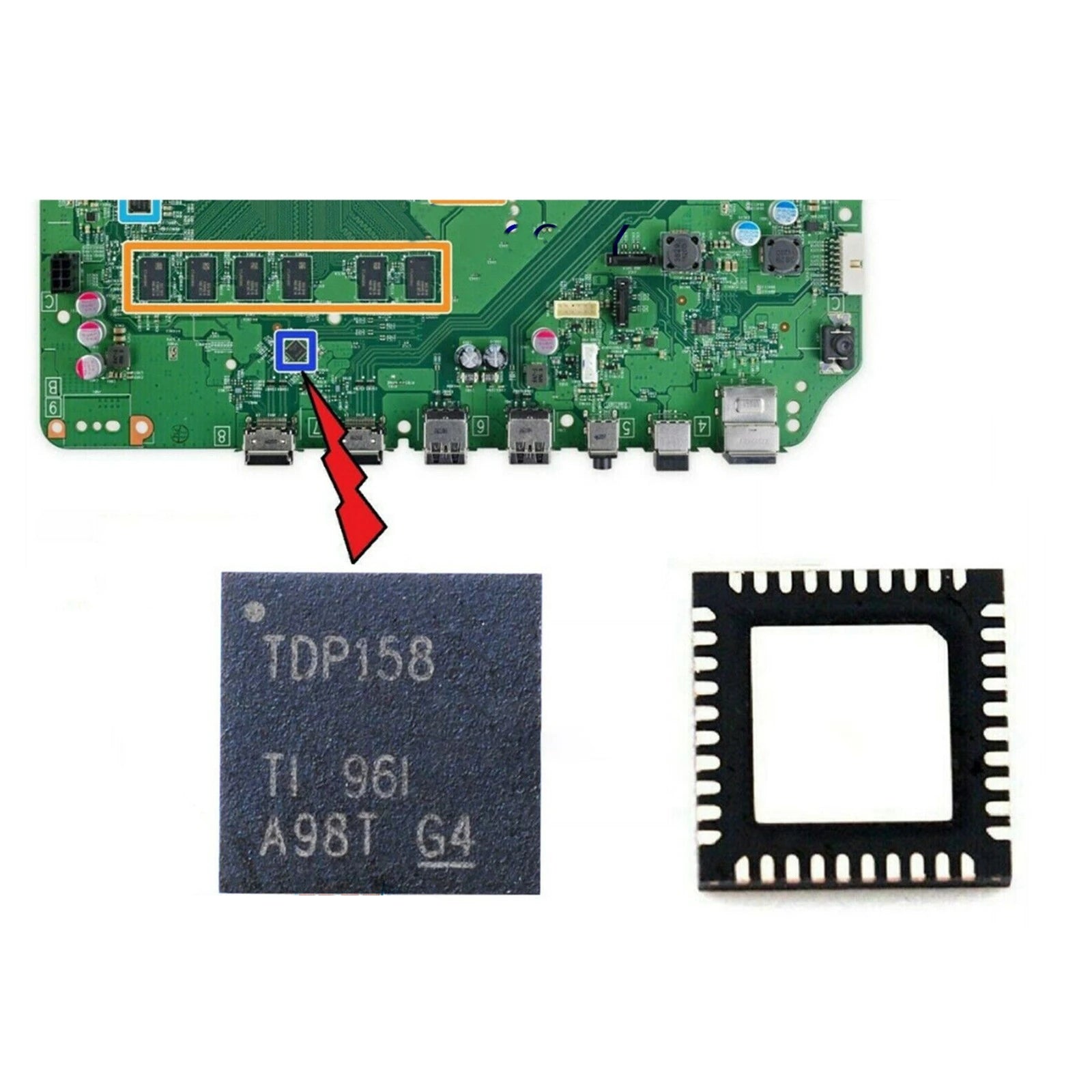 Xbox One X (Model: 1787) HDMI TDP158 Retimer IC Chip Display Interface IC Display Interface IC ...