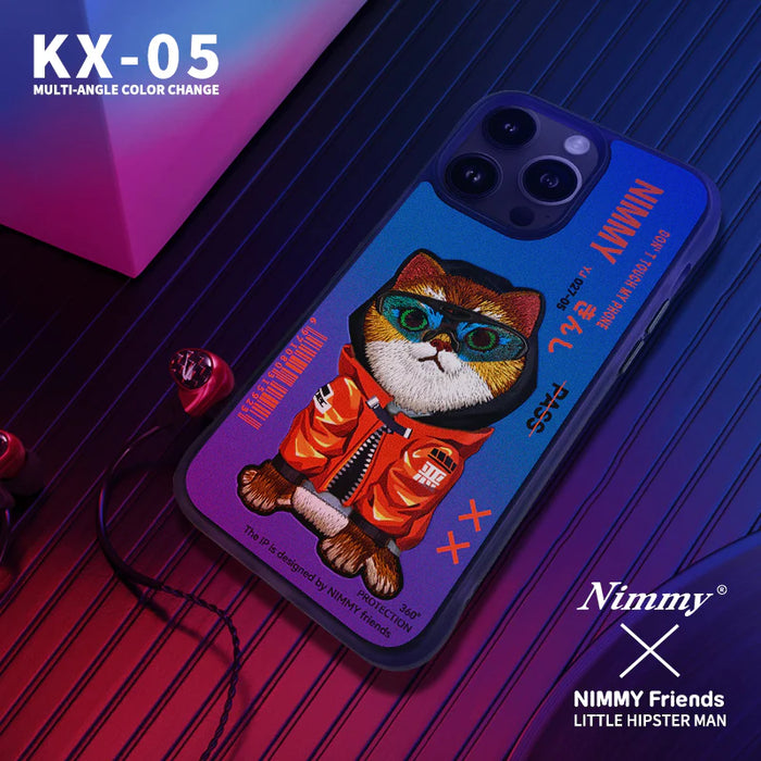 Nimmy Briller Cool Cat Case til iPhone 15 Pro Max - Grå