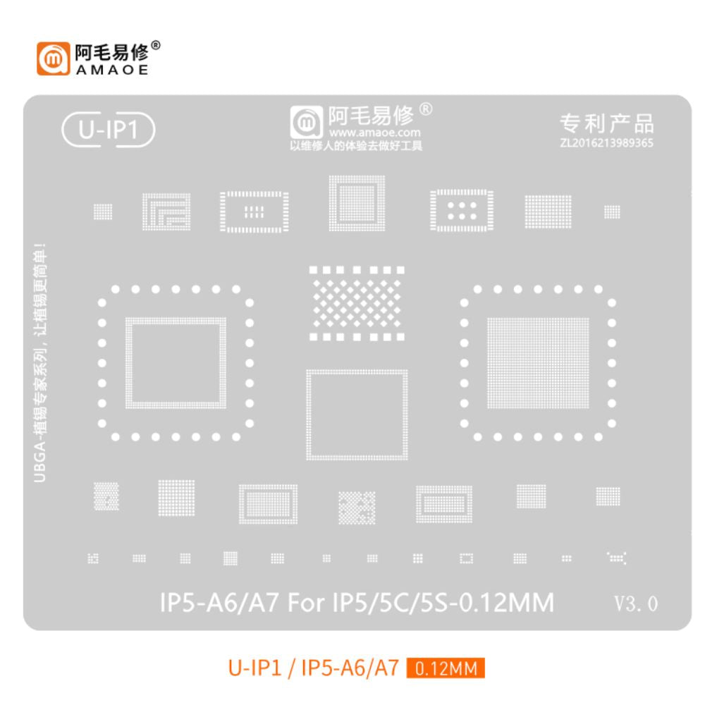 [Amaoe] [Stencil] BGA Reballing Solder Paste Stencil For iPhone CPU ...