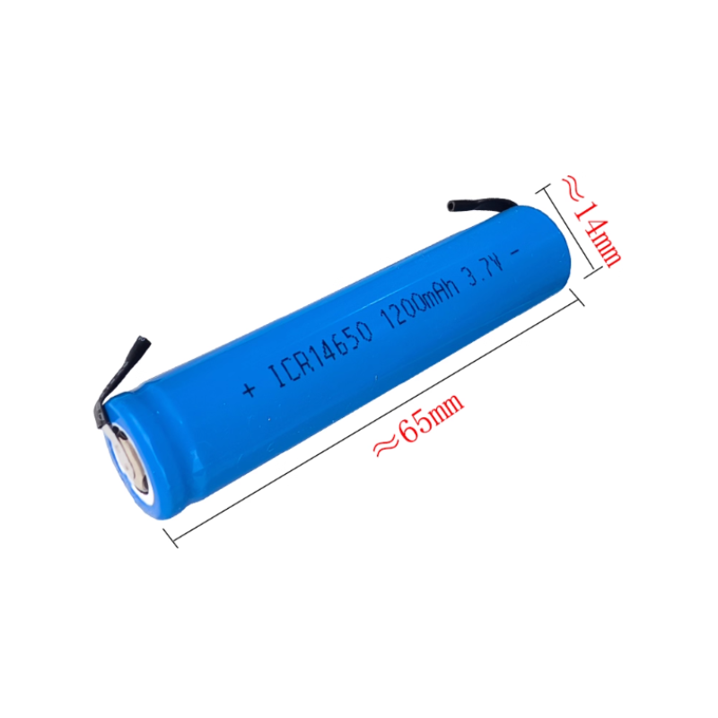 [With Nickel Strip] 14650 1200mAh 3.7V Rechargeable Li-Ion Battery ...