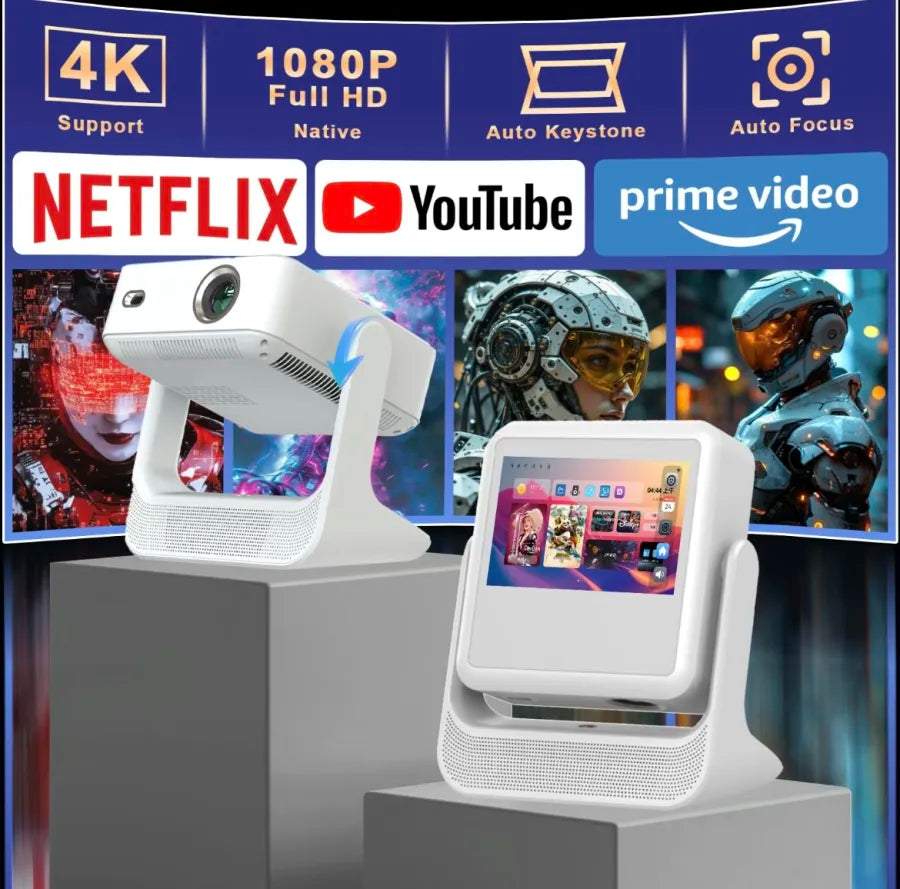 [A2 Pro][Built-in Screen] Portable 1080P Native Support 4K 300 ANSI ...