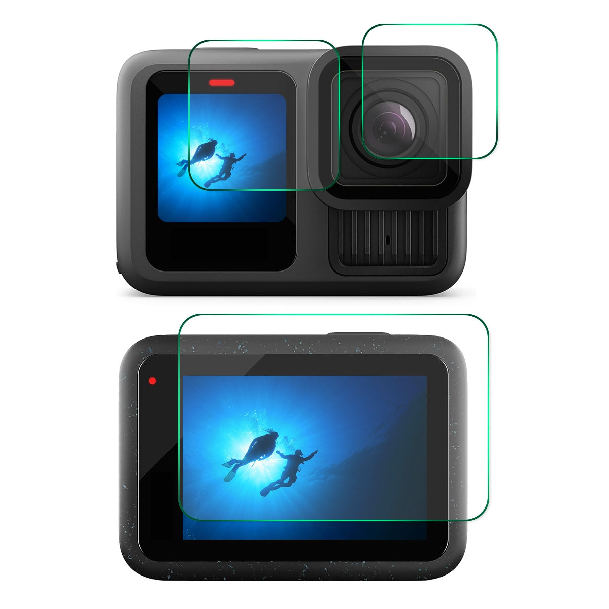 GoPro HERO 13 9H Tempered Glass Screen Protector Front ＆ Back Camera ...