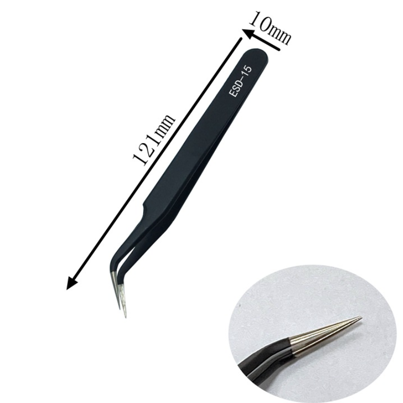 [ESD-15][Curved Tip] Stainless Steel Precision Tweezers | Polar Tech ...