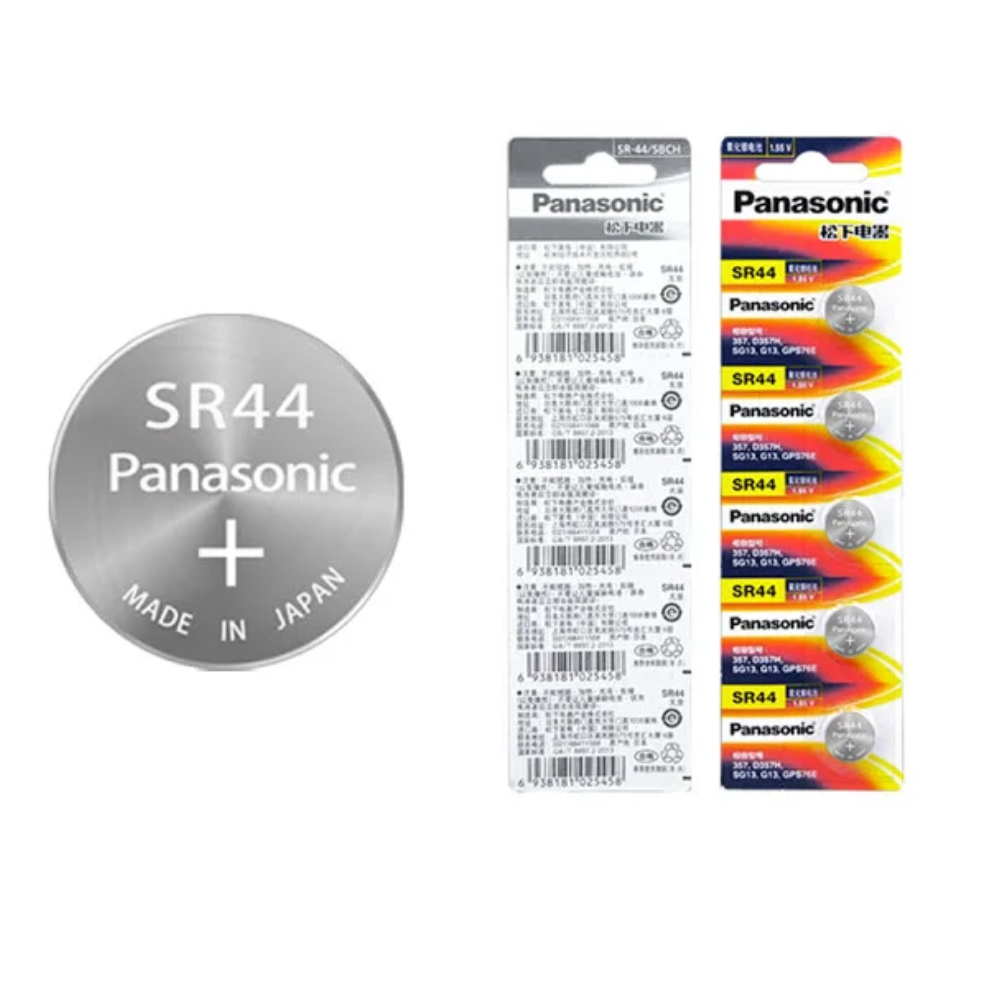 [SR44][357][5PC Pack] Panasonic 1.55V Lithium Battery Coin Cell Button ...