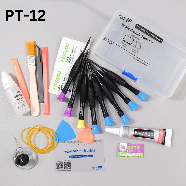 [PT-T12] [27 in 1] Polar Tech Phone Repair Toolkit Screwdriver Basic Kit Set For Laptop MacBook ...