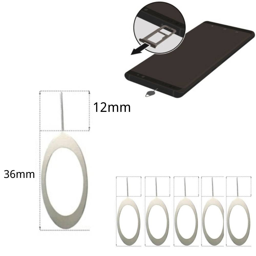 5pcs Universal Extra Long Stainless Steel Sim Card Removal Tool Tray ...