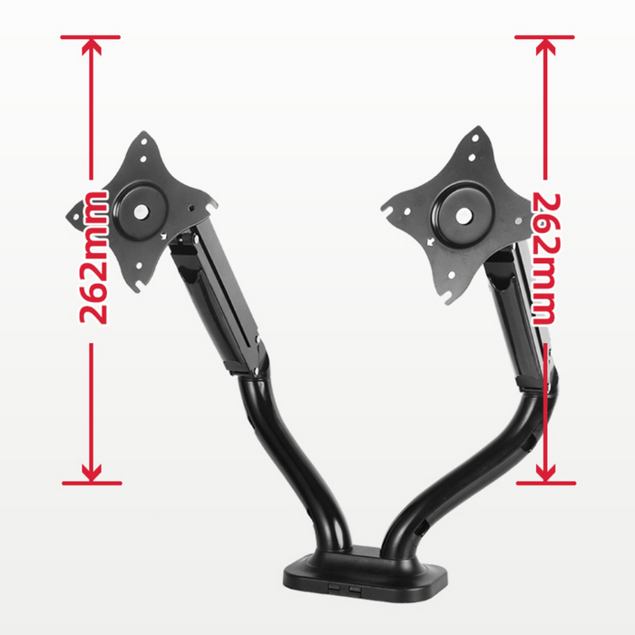 [Up to 32”][Dual Arm] Universal 360 degree Rotation Adjustable Monitor ...