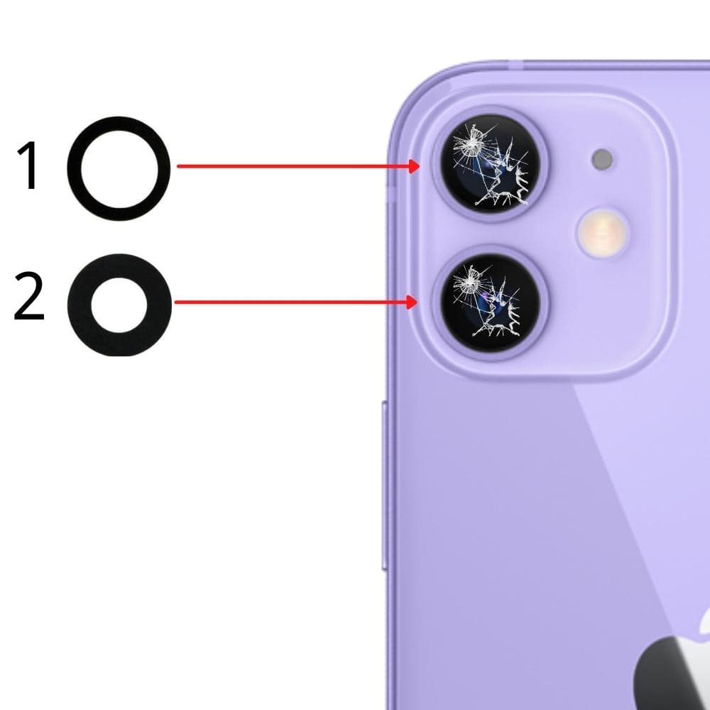 Apple iPhone 12/12 Mini - Back Rear Main Camera Glass Lens With ...