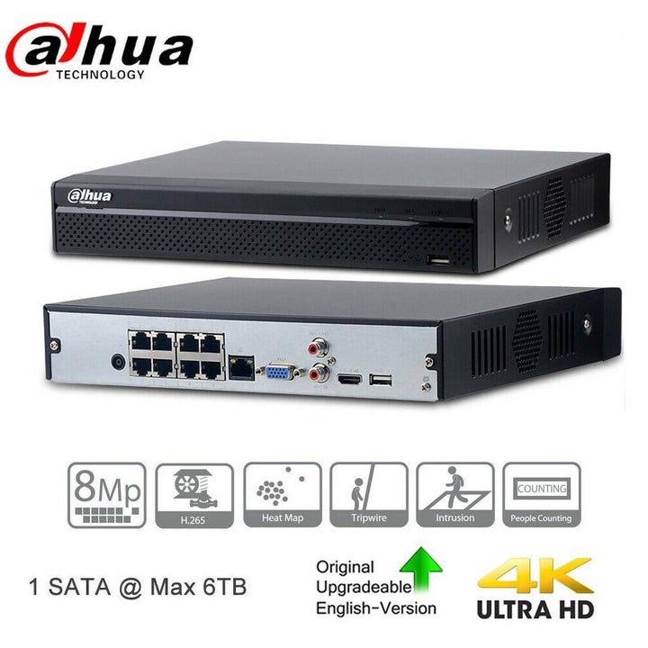 [DHI-NVR2108HS-8P-4KS3] DAHUA 8CH 4K 8PoE CCTV Security Camera NVR Network Video Recorder System ...