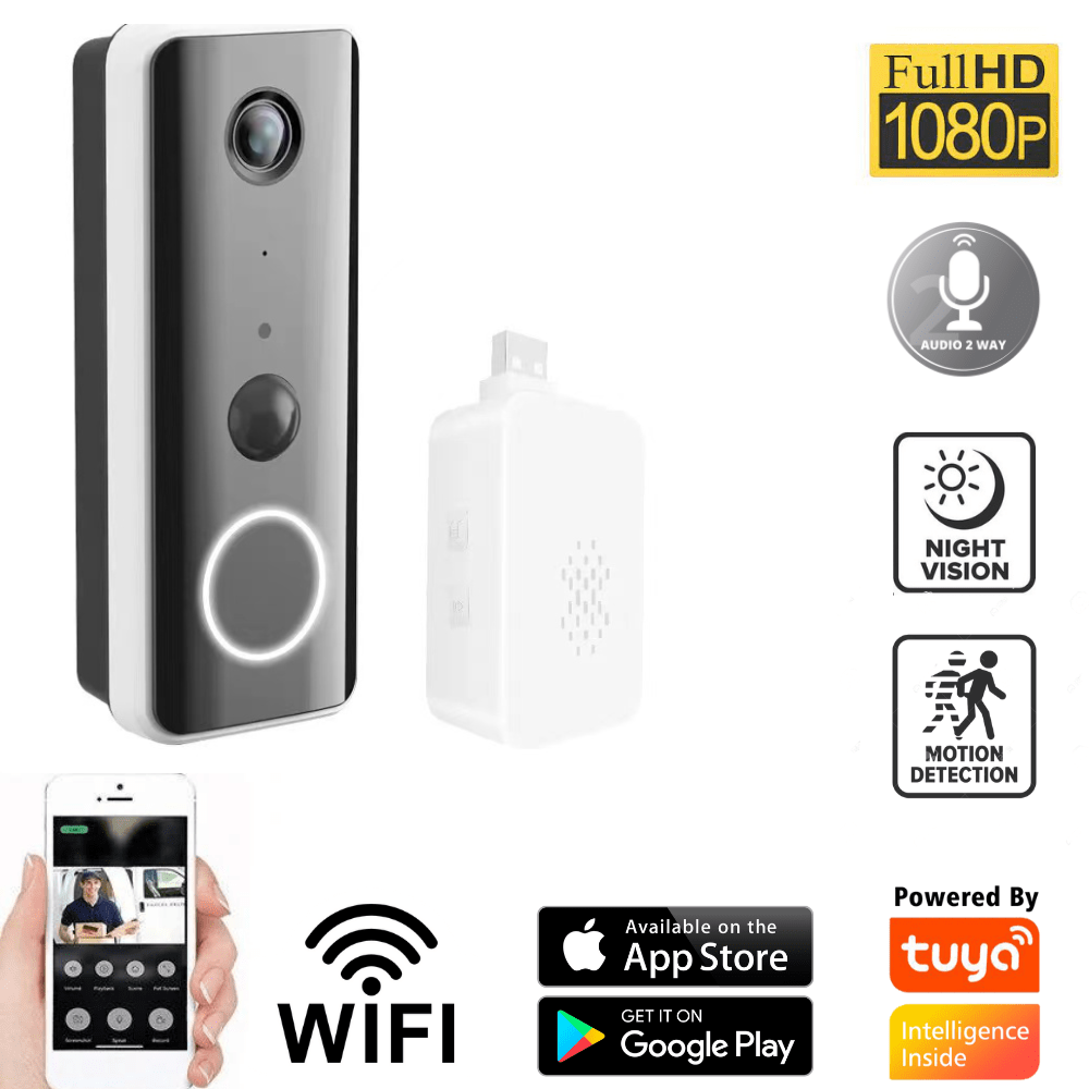 [Tuya Smart Home][With Chime] Tuya 2K Ultra HD Smart Doorbell Camera ...